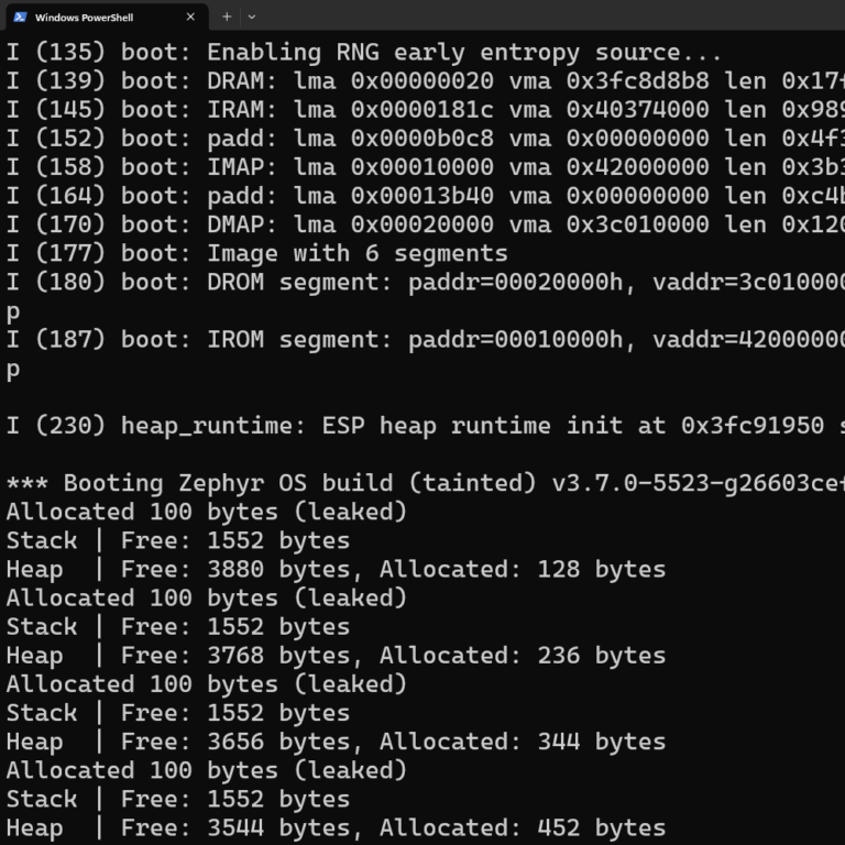 Monitoring Stack and Heap Usage in Zephyr: How to Detect Memory Leaks - Shawn Hymel